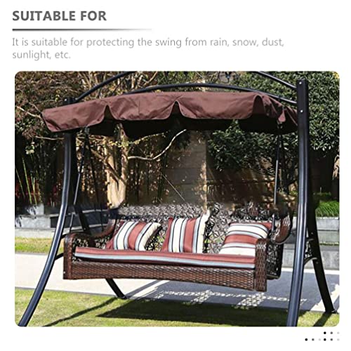 Angoily Outdoor Swing Canopy Replacement Garden Sun Shade Patio Swing Top Cover Waterproof Furniture Protector for Hammock Chair Sofa Patio Swing Parts