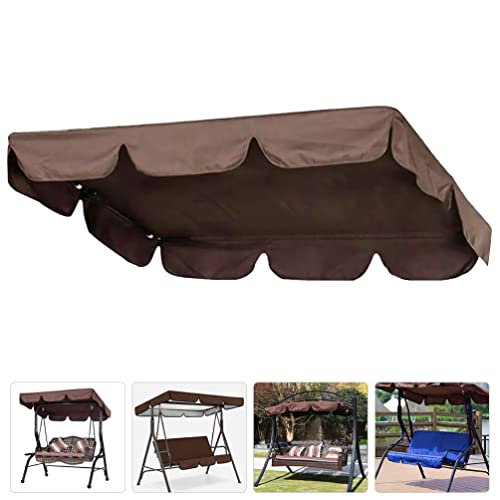 Angoily Outdoor Swing Canopy Replacement Garden Sun Shade Patio Swing Top Cover Waterproof Furniture Protector for Hammock Chair Sofa Patio Swing Parts