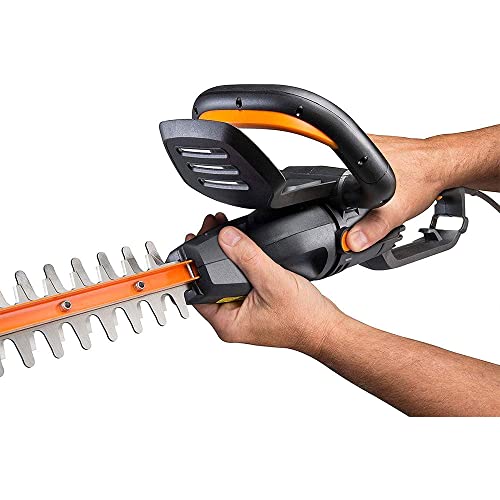 Worx WG217 4.5 Amp 24" Rotating Head Electric Hedge Trimmer, 24 inches, Black