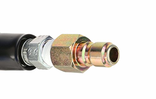 Interchange Brands 3/8β x 50ft 4000 PSI High Pressure Washer Hose Gray Non-Marking, Steel Braid, Quick Couplers, 275 Max Temp, Assembled In USA