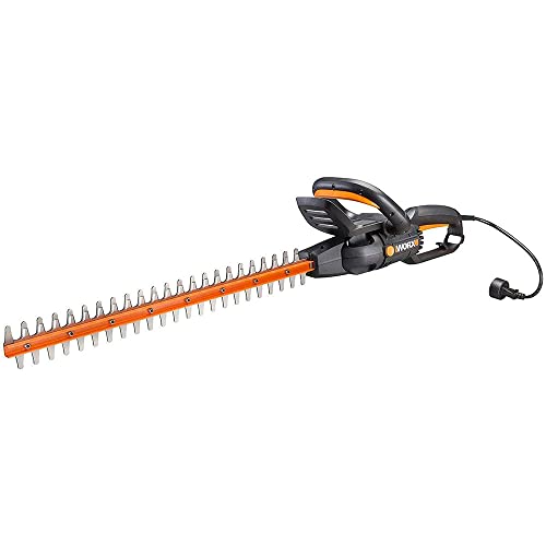 Worx WG217 4.5 Amp 24" Rotating Head Electric Hedge Trimmer, 24 inches, Black