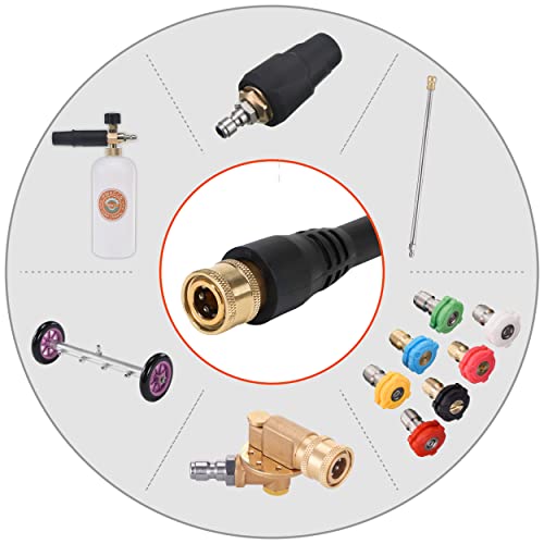 PWACCS Pressure Washer Gun Replacement with Extension Wand Kit β Power Washing Trigger Handle with 5 Spray Nozzles β Pressure Washer Parts Compatible with Ryobi, Green Works & Karcher β 2000 PSI MAX