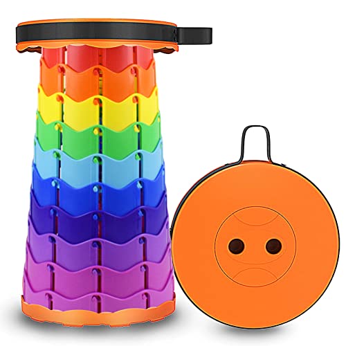 Yuekidou Retractable Folding Stool, Upgraded Collapsible Telescoping Stools, Portable Foldable Chair Seat for Camping Fishing Hiking Gardening BBQ