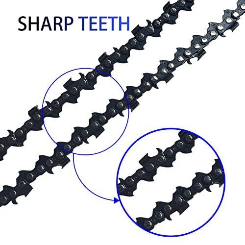 Opuladuo 2PC 6 Inch Chainsaw Chain, Replacement Chain for BLACK+DECKER Alligator Lopper LLP120, LLP120B, LP1000, NLP1800 Chain Saw - 1/4" - .050" - 42 DL