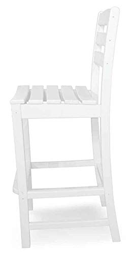 POLYWOOD TD102WH La Casa Café Bar Side Chair, White