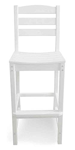 POLYWOOD TD102WH La Casa Café Bar Side Chair, White