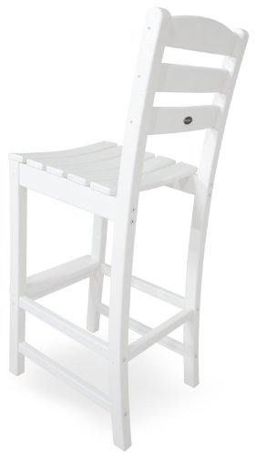 POLYWOOD TD102WH La Casa Café Bar Side Chair, White