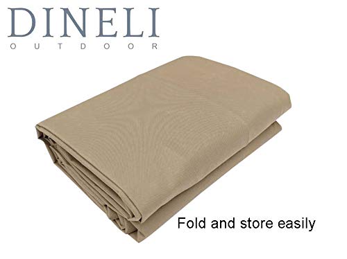 Dineli Outdoor Sectional Patio Sofa Covers Waterproof and Water Resistant 120"L x 61"W x 24.4"H Heavy Duty 600D Rectangular Furniture Covers (Olive Green)