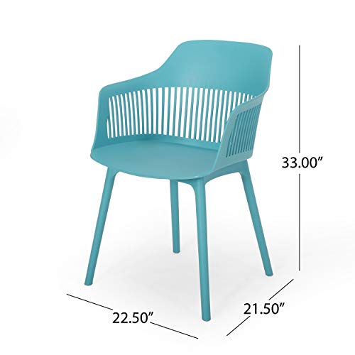 Christopher Knight Home Ladonna Outdoor Dining Chair (Set of 2), Teal