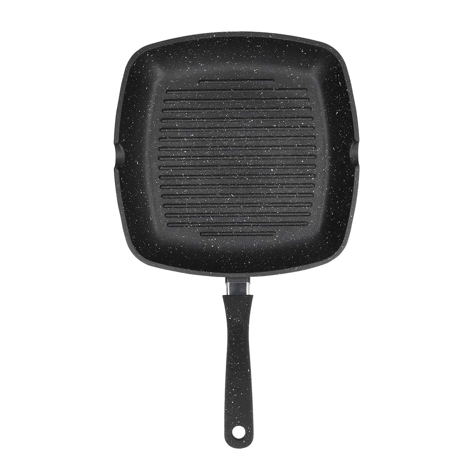 Nonstick Grill Pan,Square Griddle Pan,Aluminum Skillet Steak Bacon Pans with Detachable Handle for Restaurant Indoor Outdoor Barbecue Frying Sauteing Black