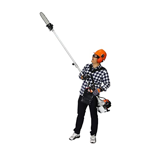Tomkate 4 in 1 Multi-Functional Trimming Tool, 33CC 2-Cycle Garden Tool System with Gas Pole Saw, Hedge Trimmer, Grass Trimmer, and Brush Cutter, Reach to 10FT Garden Combo for Lawn Care