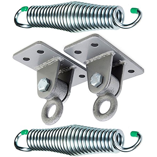 Barn-Shed-Play 4 Hole Heavy Duty Hangers and Springs Porch Swing Hanging Kit