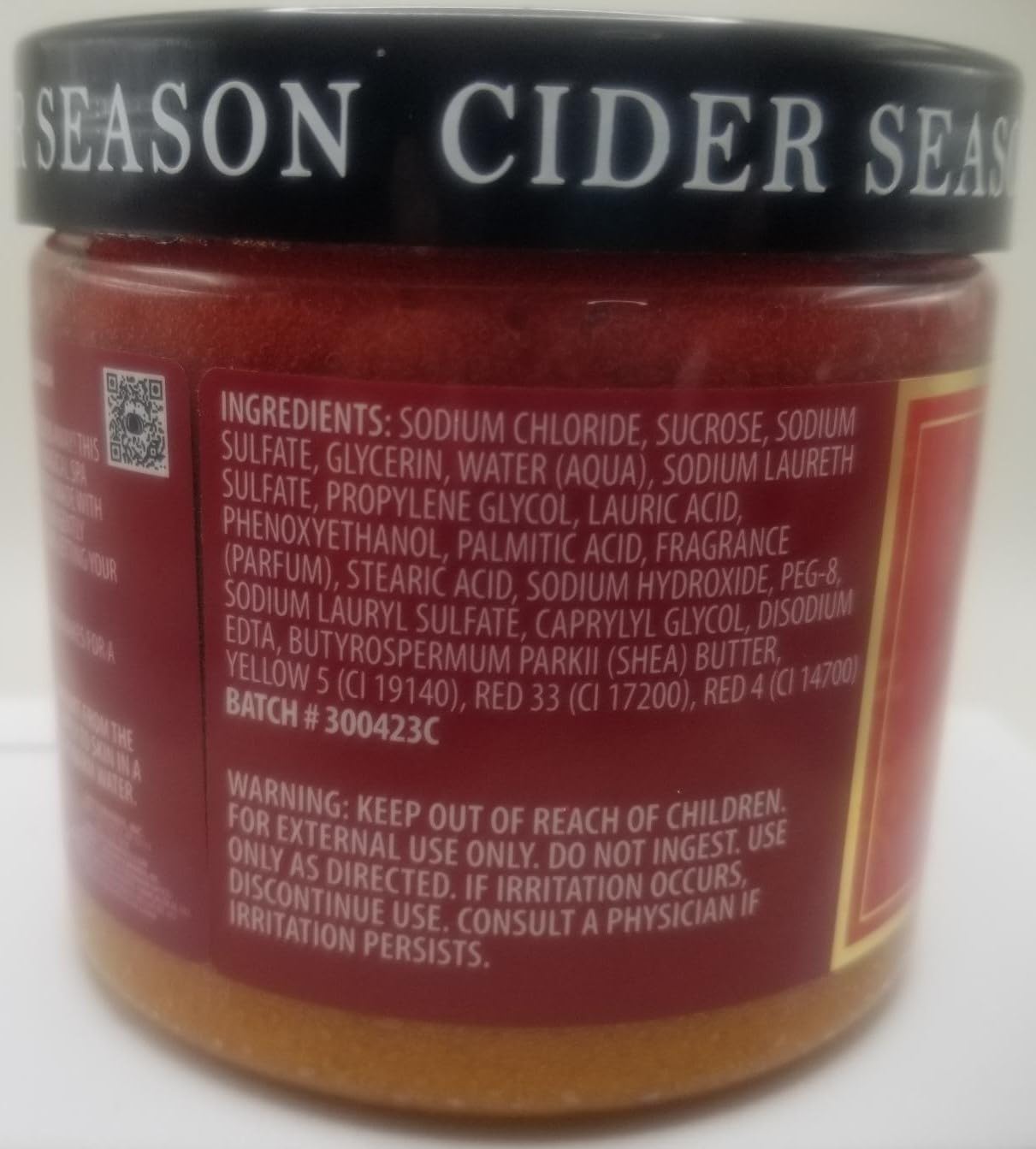 ONYX Bathhouse Foaming Body Scrub "It's Cider Season", 21.16 oz