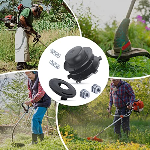 Adefol String Trimmer Replacement Parts Head Spool and Cover Cap 6pcs Kit for STIHL FS44 FS80 FS85 FS100 FS110 FS120 FS130 FS200 with Spring, Line Feed Eyelet Accessories
