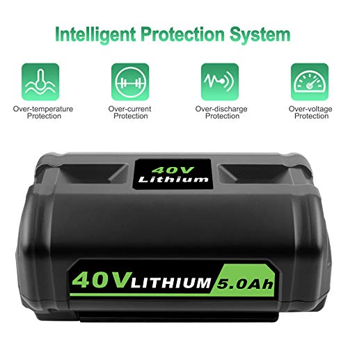 ADVTRONICS 5.0Ah 40V Replacement Battery Compatible with Ryobi 40 Volt Battery OP4015 OP4026 OP40201 OP40261 OP4030 OP40301 OP4040 OP40401 OP4050 OP40501 OP40601