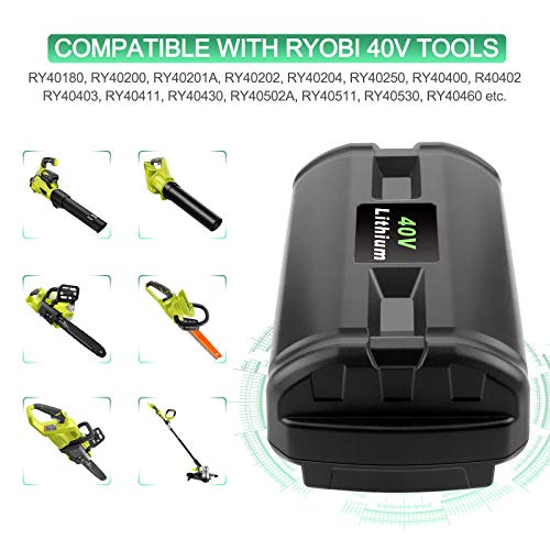 ADVTRONICS 5.0Ah 40V Replacement Battery Compatible with Ryobi 40 Volt Battery OP4015 OP4026 OP40201 OP40261 OP4030 OP40301 OP4040 OP40401 OP4050 OP40501 OP40601