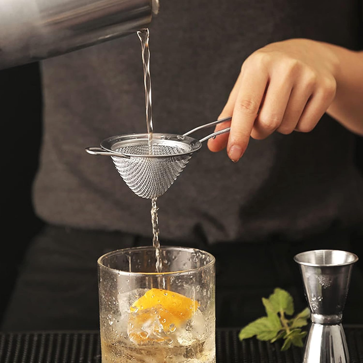 Eleen Stainless Steel Strainer | Set of 3 Kitchen Strainers Available Sizes (S,M,L) | Perfect Strainers for Kitchen Use | Mesh Strainer with Durable, Strainers fine Mesh for Tea, Pastas, Vegetables