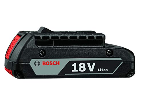 BOSCH BAT612-2PK 18-volt Lithium-Ion 2.0 AH Slim Pack Battery with Digital Fuel Gauge, 2-Pack , Black