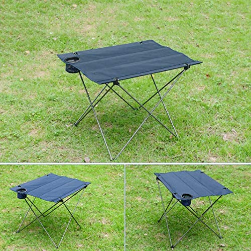 DOUBAO Folding Iron Rod Camping Picnic Table Portable Dining Tea Desk Outdoor Camping Barbecue Picnic Gear with Storage Bag