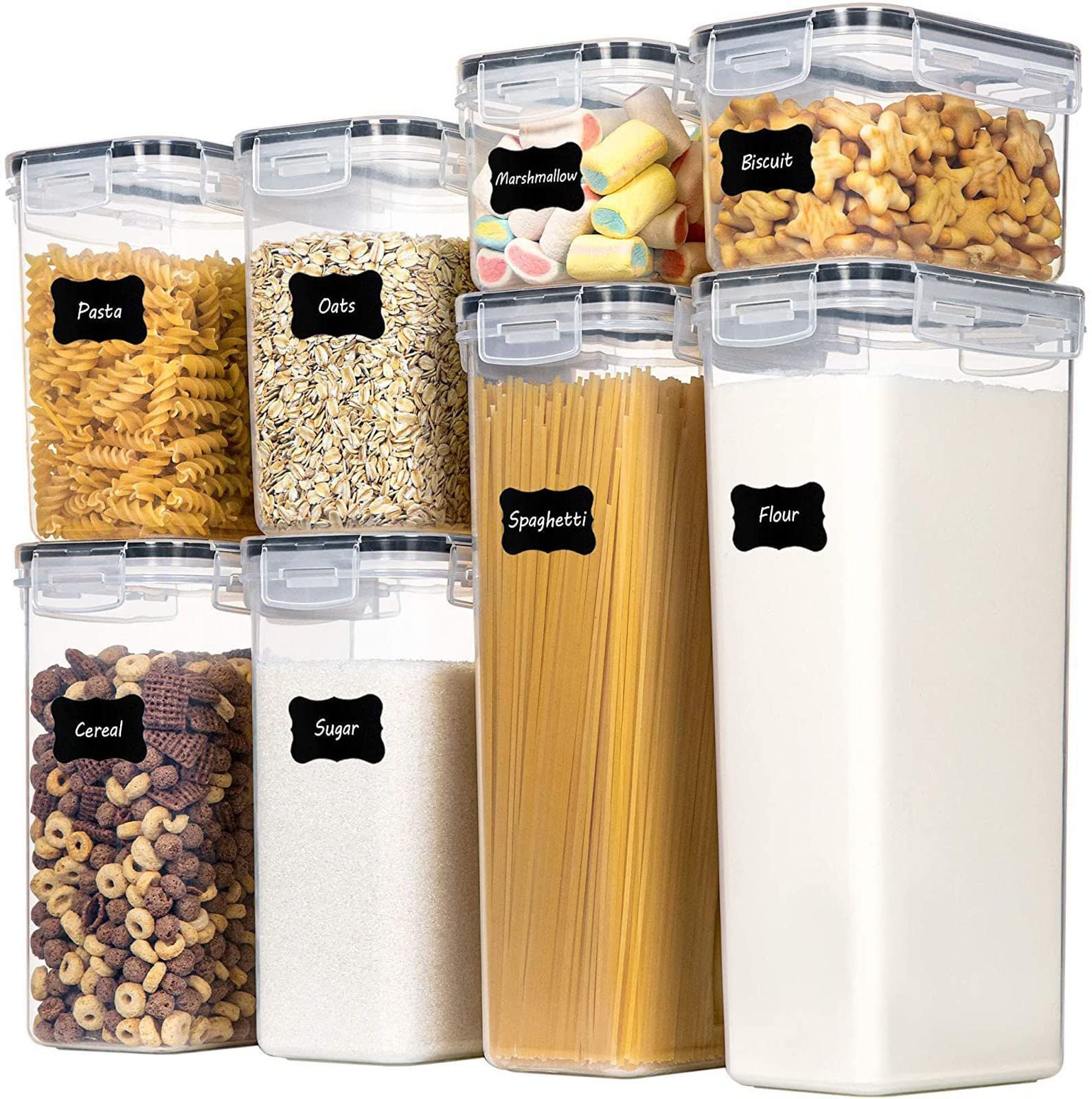 Dyegold Food Storage Container, Transparent Airtight Plastic Storage Single Tank Kitchen Sealed Jar with Lids, Space-saving Vacuum Proof Storage Tank With Lid Moisturing Fresh-keeping Box (800ml)