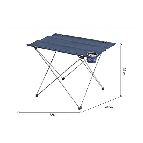 DOUBAO Folding Iron Rod Camping Picnic Table Portable Dining Tea Desk Outdoor Camping Barbecue Picnic Gear with Storage Bag