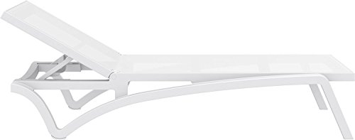 compamia pacific sling chaise lounge in white (set of 2)