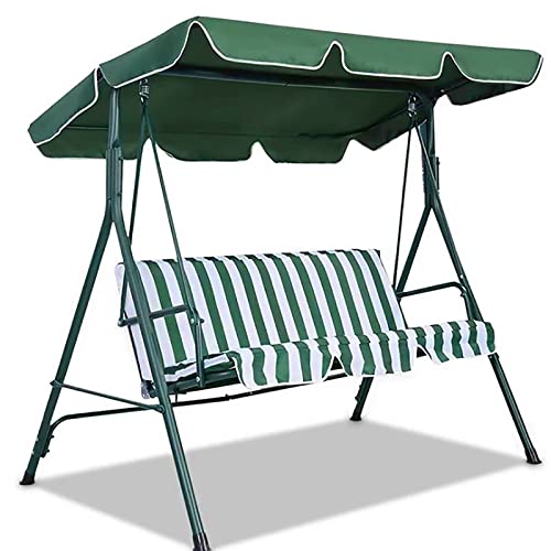 MSRRY Patio Swing Canopy Replacement Top Cover, Replacement Cover for Swing Canopy,Swing Hammock Garden Seater Sun Shade,Green(Size:Chair Cover 150 * 150 * 10cm)