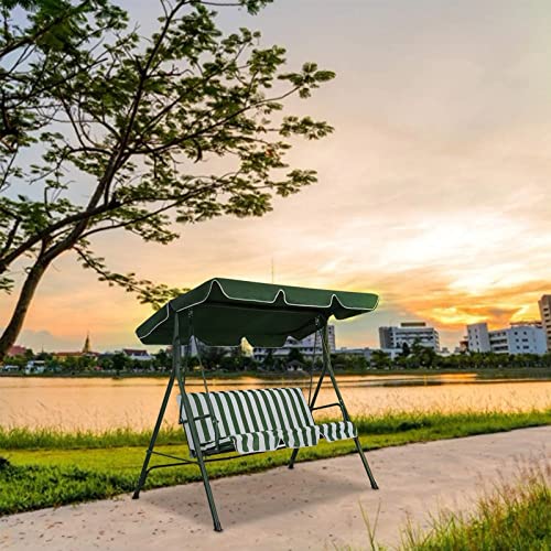 MSRRY Patio Swing Canopy Replacement Top Cover, Replacement Cover for Swing Canopy,Swing Hammock Garden Seater Sun Shade,Green(Size:Chair Cover 150 * 150 * 10cm)