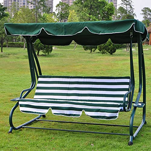 MSRRY Patio Swing Canopy Replacement Top Cover, Replacement Cover for Swing Canopy,Swing Hammock Garden Seater Sun Shade,Green(Size:Chair Cover 150 * 150 * 10cm)