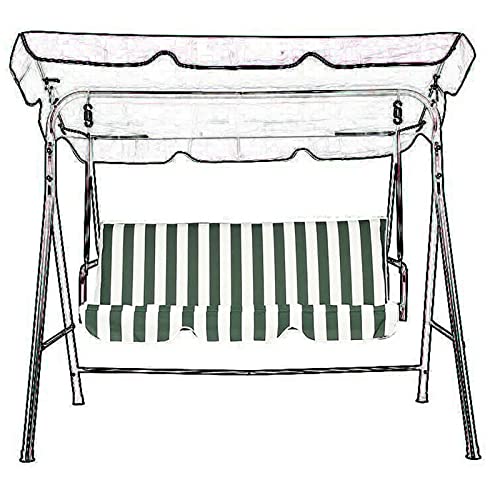 MSRRY Patio Swing Canopy Replacement Top Cover, Replacement Cover for Swing Canopy,Swing Hammock Garden Seater Sun Shade,Green(Size:Chair Cover 150 * 150 * 10cm)