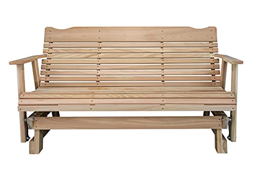 Kilmer Creek 5 Foot Natural Cedar Porch Glider, Amish Crafted