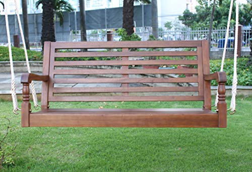 northbeam SWG0120210010 Nantucket Porch Swing, Acacia, Natural, 20.28″d x 46.46″w x 22.24″h