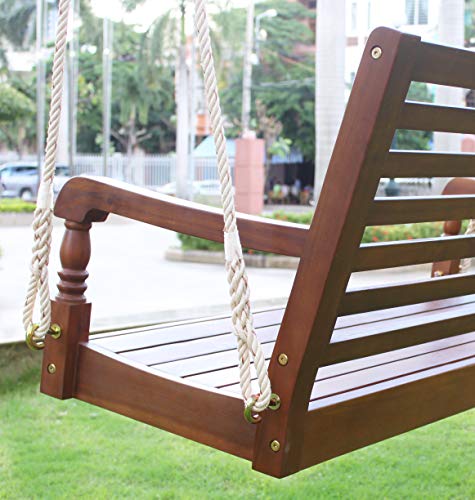 northbeam SWG0120210010 Nantucket Porch Swing, Acacia, Natural, 20.28″d x 46.46″w x 22.24″h