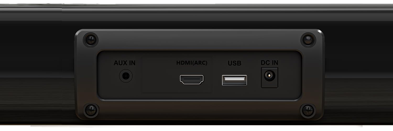 Passau Sound Bars for TV Speaker 22 Inch 60W Full-Range Divers, LED Display, Bass Adjustable, Bluetooth 5.3 Soundbar, HDMI(ARC)/USB/AUX Inputs, 5 EQ Surround Sound System TV Sound Bar for Home Audio
