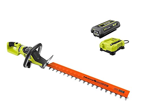 RYOBI 40V HP Brushless 26 in. Cordless Battery Hedge Trimmer with 2.0 Ah Battery and Charger