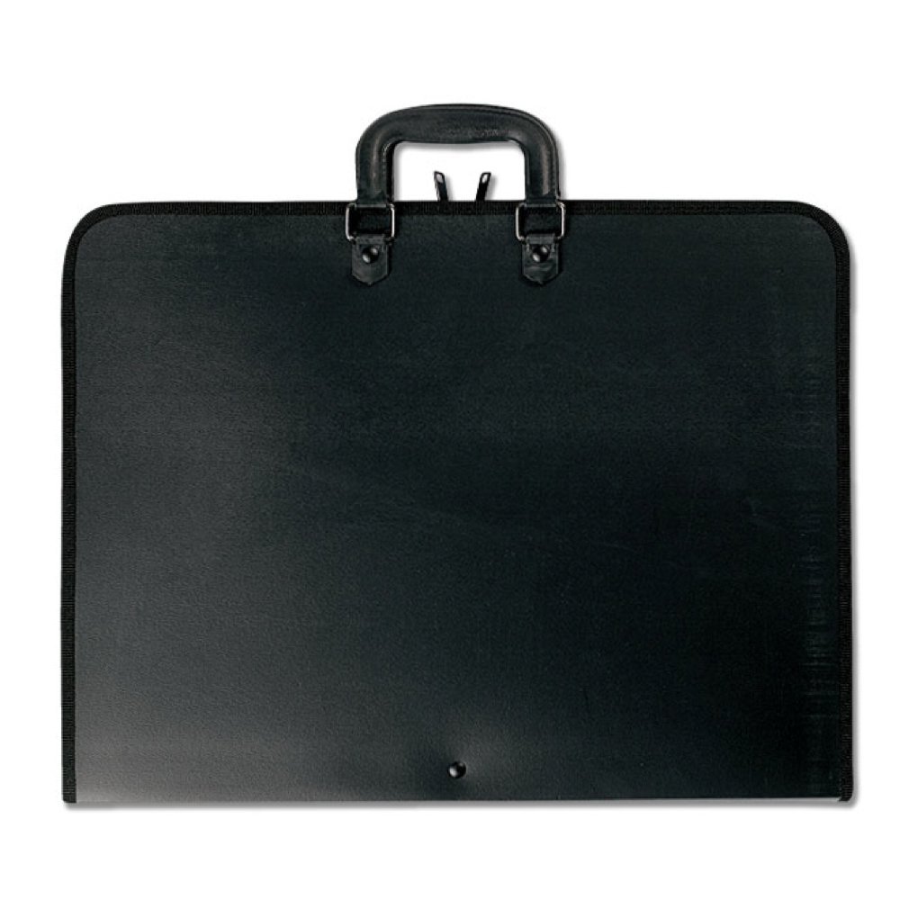 Prat Start 1 Portfolio, Lightweight Cover with Inside Pockets and Straps for Organization, Handle for Transport, 22 X 17 X 1 inches, Black (S1-1221)