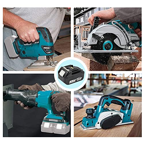 DEWQKI 2 Pack 18V 5.5Ah BL1850B Battery Replacement for Makita 18V Battery Compatible with Makita 18v Tools,Fit with Makita 18V Battery Charger