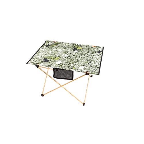 ZHYH Outdoor Picnic Table Camping Portable Aluminum Alloy Folding Table Waterproof Oxford Cloth Light Durable Tables Camouflage