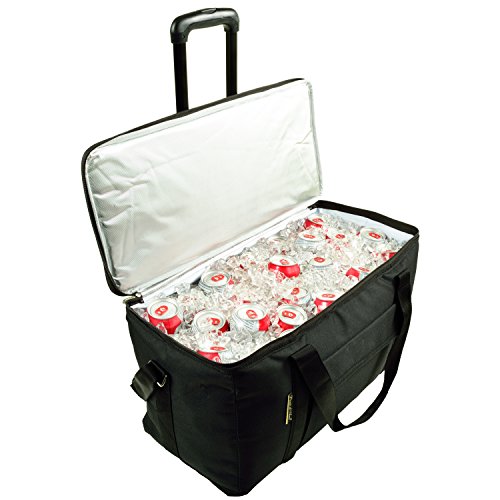 Picnic at Ascot Travel Cooler with Wheels- 64 Can Capacity- Collapsible Leakproof Cooler- Designed & Quality Approved in the USA