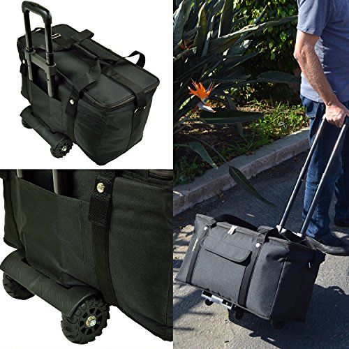 Picnic at Ascot Travel Cooler with Wheels- 64 Can Capacity- Collapsible Leakproof Cooler- Designed & Quality Approved in the USA