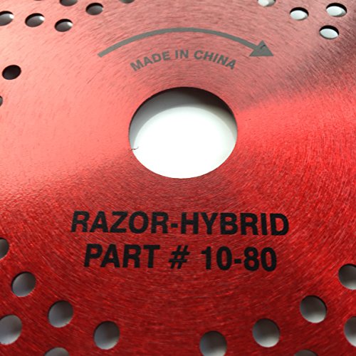 1 Blade 10"-80t -- Renegade "Razor" / Hybrid -- Combo Specialty -- RENEGADE BLADEĀ® - Carbide Brush Cutter Weed Eater Blades, 254mm