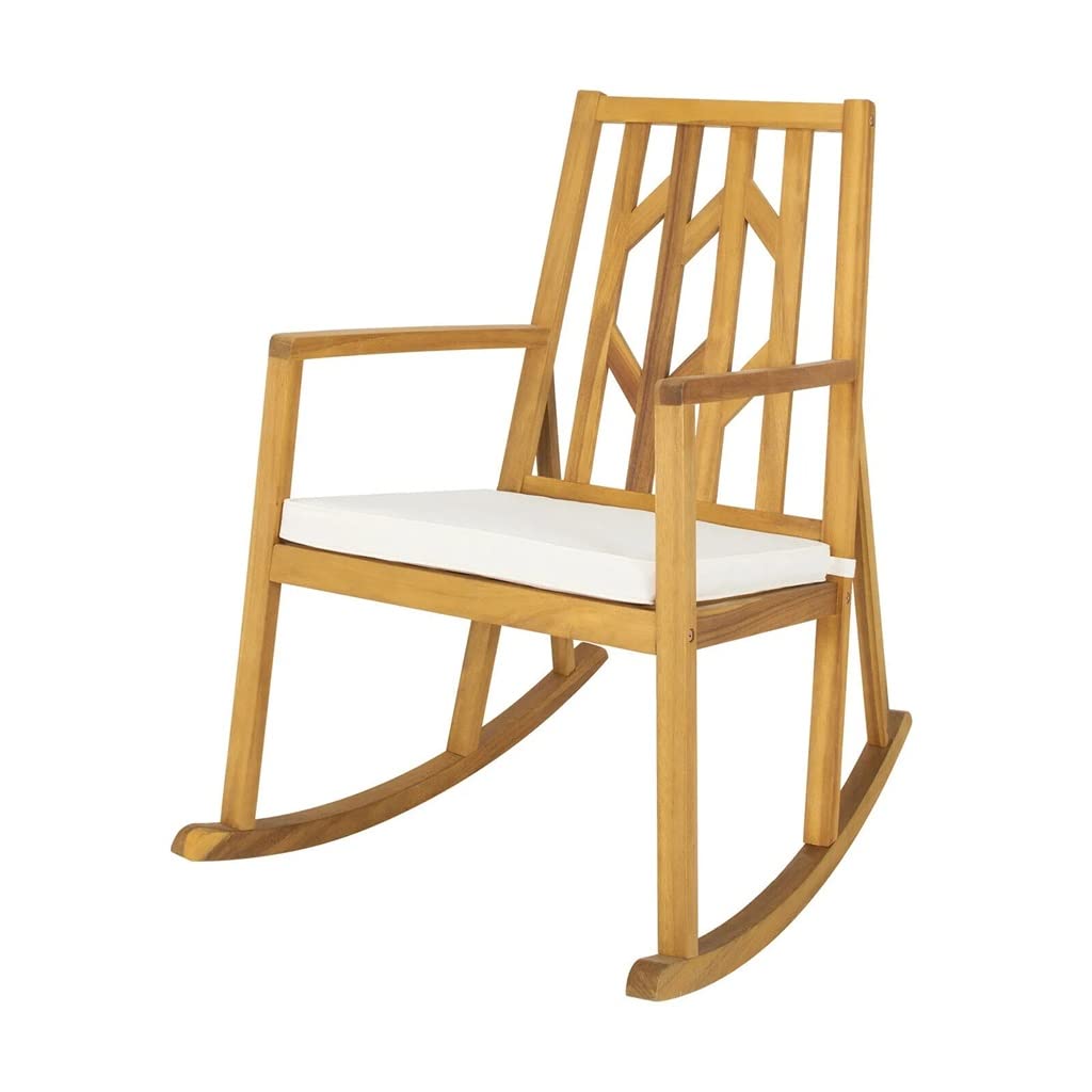 ZHYH Rocking Chair Acacia Arm Cushion Sofa Garden