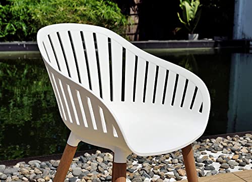 Brampton Chiavari Outdoor Chairs Set of 4 Legs | Perfect for Patio, 4-Piece, Light Teak Finish