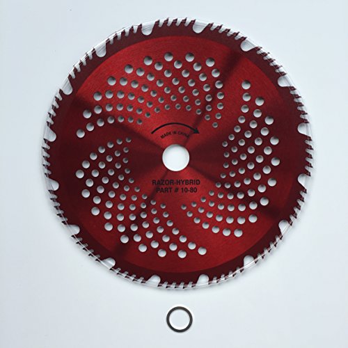 1 Blade 10"-80t -- Renegade "Razor" / Hybrid -- Combo Specialty -- RENEGADE BLADEĀ® - Carbide Brush Cutter Weed Eater Blades, 254mm