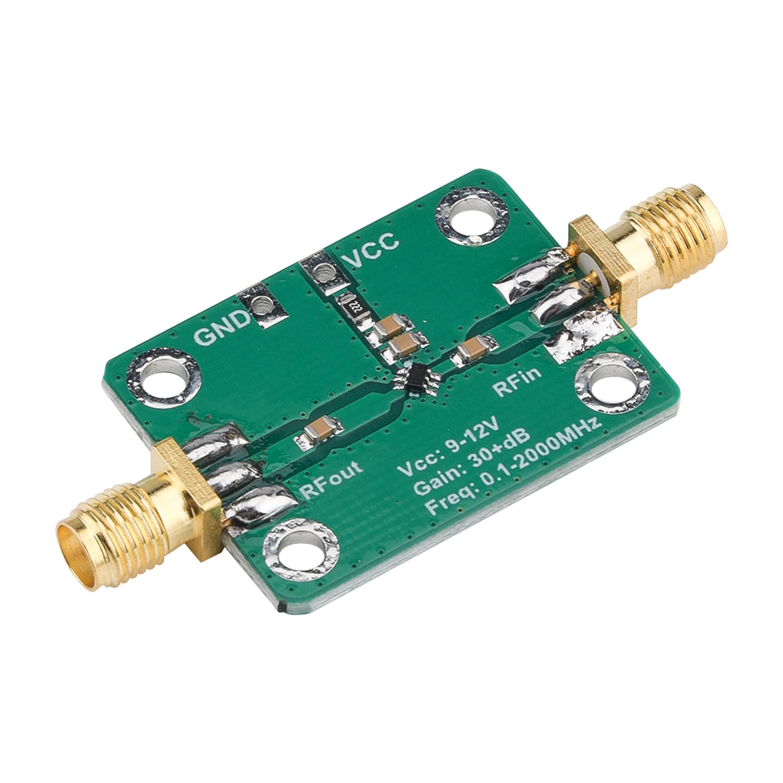 FORIOT 9-12V Radio Frequency Wideband Amplifier Low Noise Amplifier LNA 0.1-2000MHz Gain 32dB