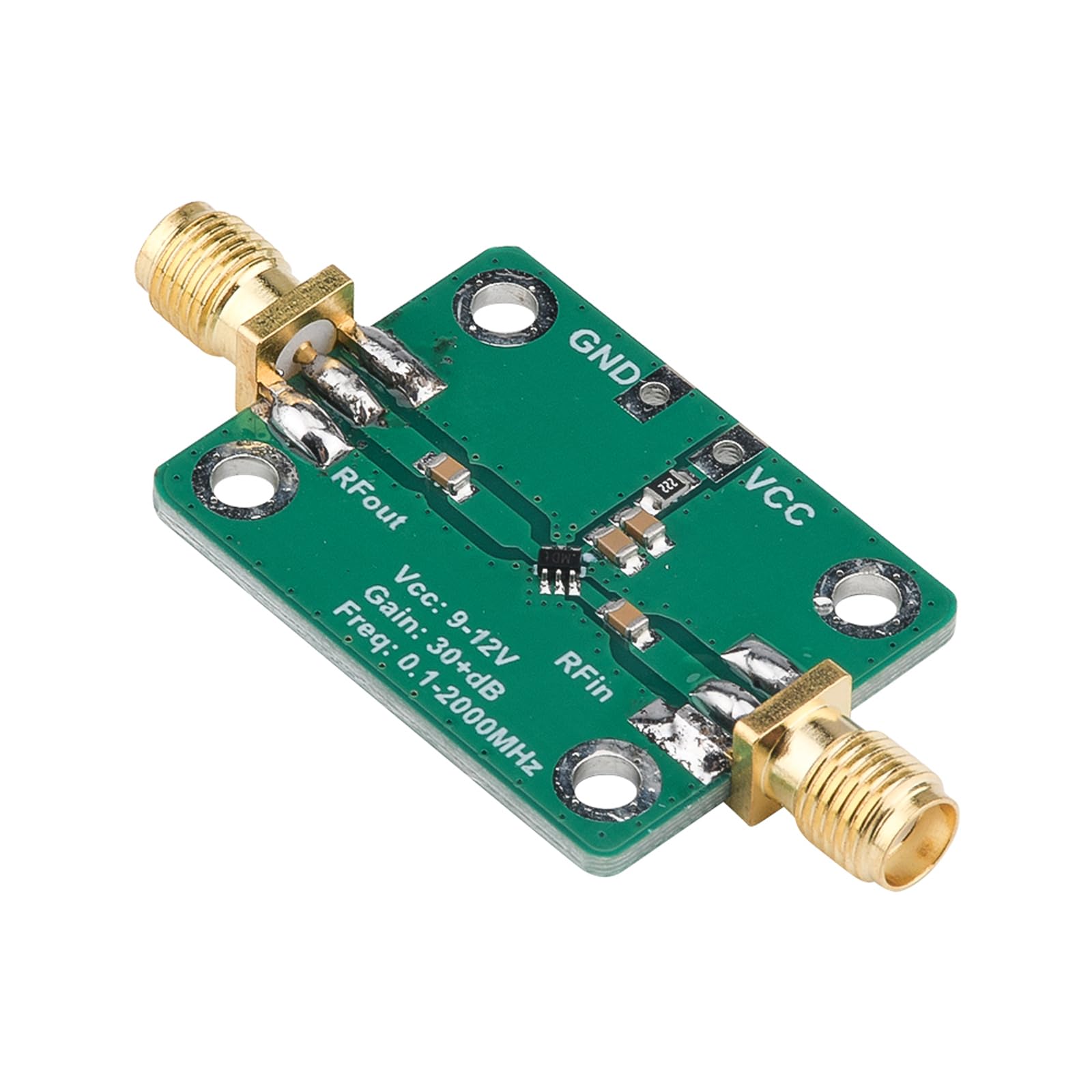 FORIOT 9-12V Radio Frequency Wideband Amplifier Low Noise Amplifier LNA 0.1-2000MHz Gain 32dB