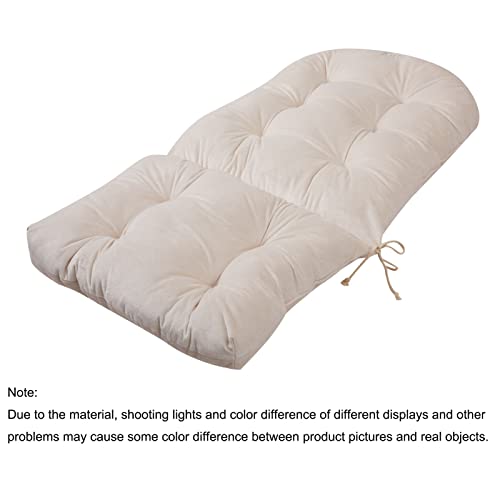 Big Hippo Indoor Adirondack Chair Cushion, Tufted High Back Patio Chair Cushions Soft Thicken Patio Seat Pad for Home Use (Beige)