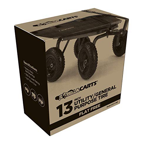 Gorilla Carts GCT-13NF Replacement Tire, 13β (2-Pack)