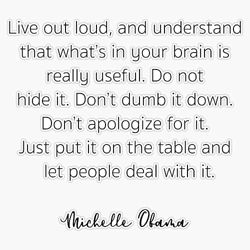 Magnet Live Out Loud, and Understand That Whats in Your Brain is Really Useful. Magnet Vinyl Magnetic Sticker Size 5"