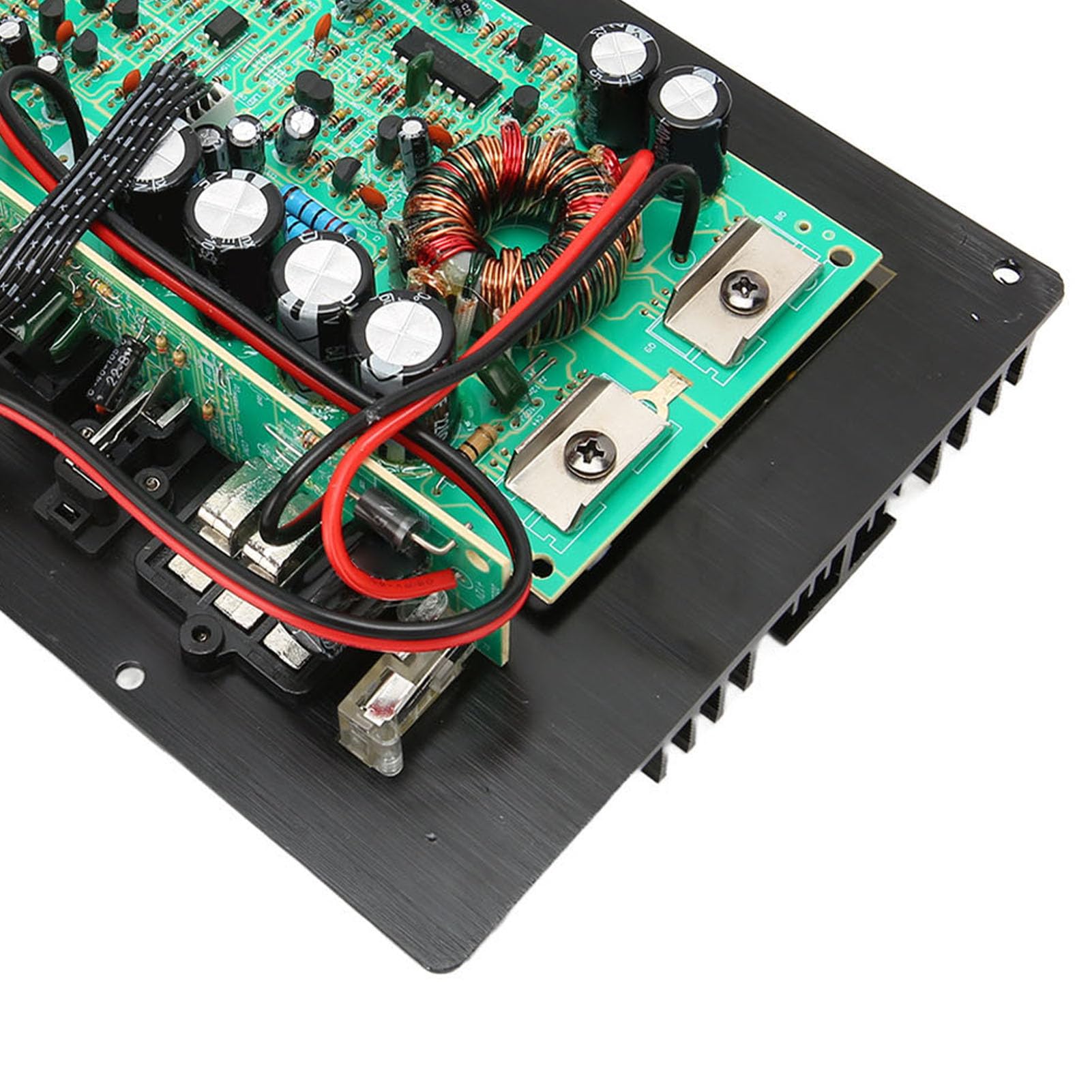 Car Audio Power Amplifier Board, 12V 1800W Mono High Power Bass Subwoofer Amp with Dissipation Panel, Automotive Amplifier for Car Speaker Modification